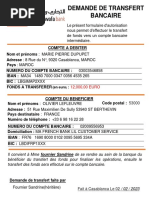 Demande de virement bancaire simple | PDF | Virement bancaire | Bancaire