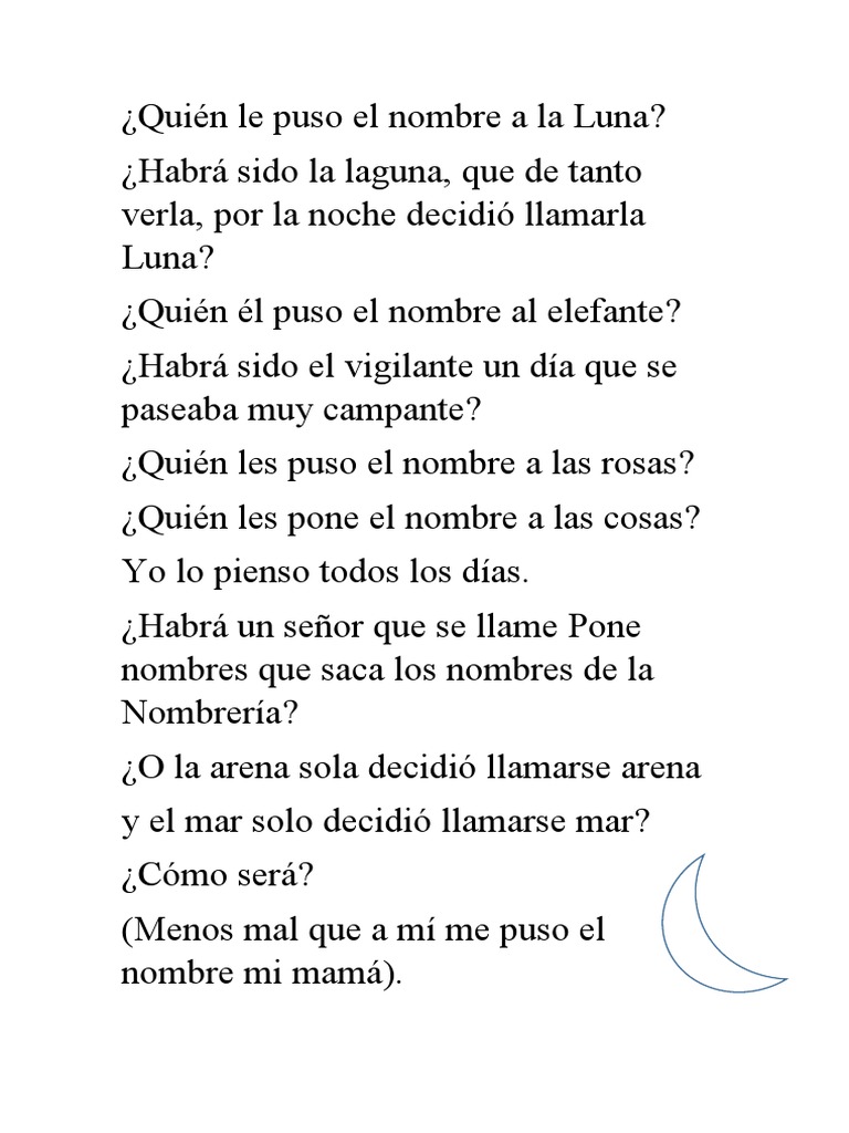 Quién Le Puso El Nombre A La Luna | PDF | Arte