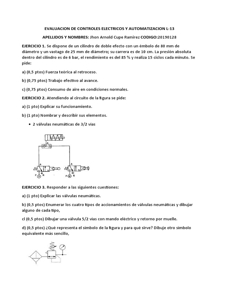Evaluacion de Controles Electricos y Automatizacion L | PDF | Ingenieria Eléctrica | Bienes ...