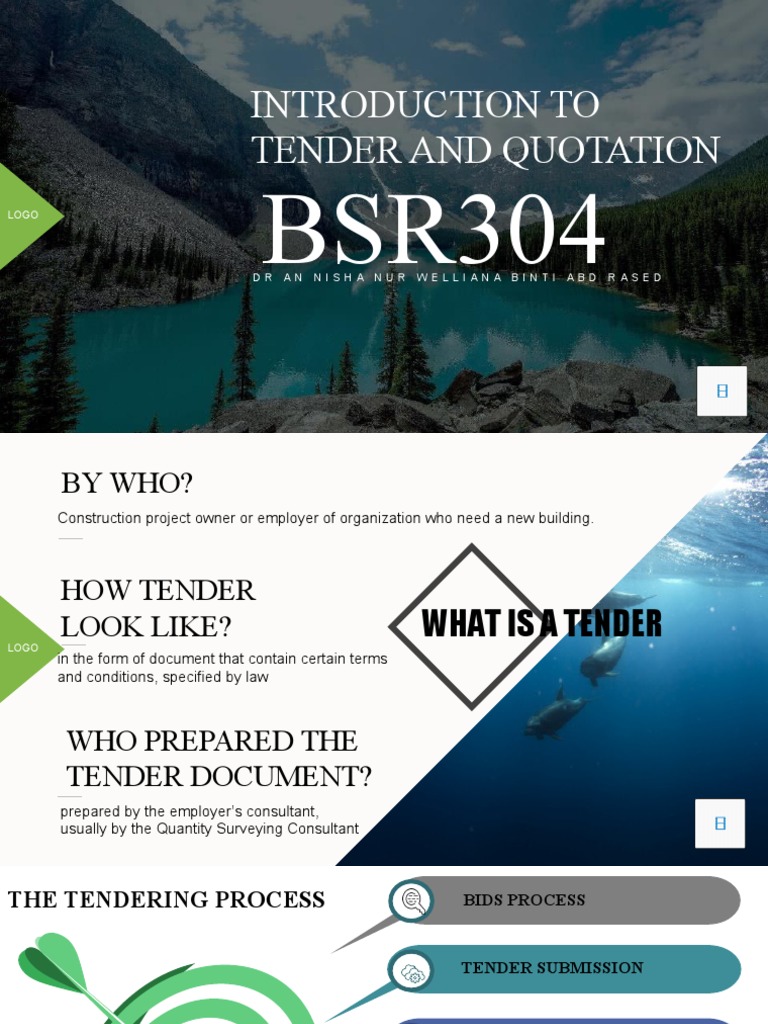 Week 2 - Introduction To Tender & Quotation | PDF | Employment ...