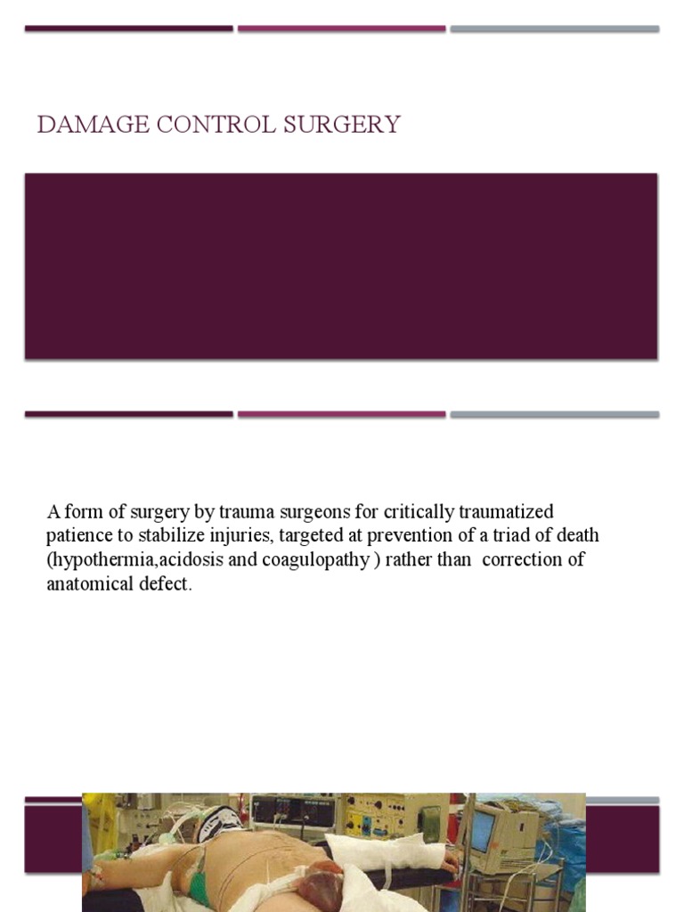 Damage Control Surgery | PDF | Medical Specialties | Clinical Medicine