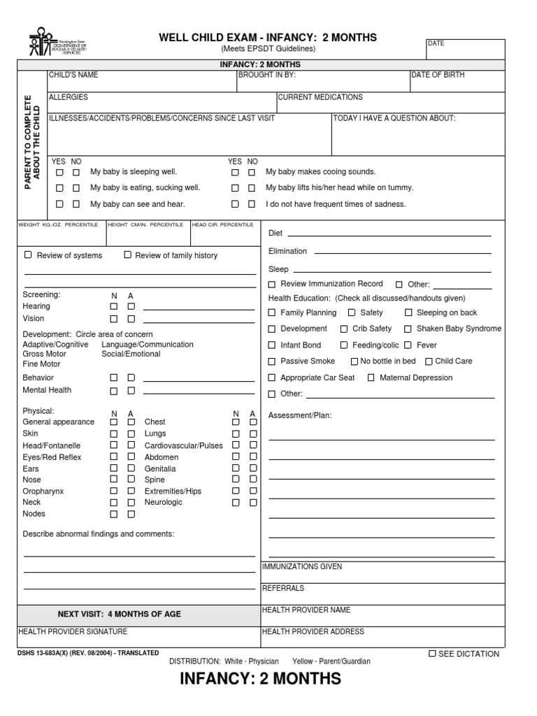 2 Months Well Child Check | PDF | Infants | Breastfeeding