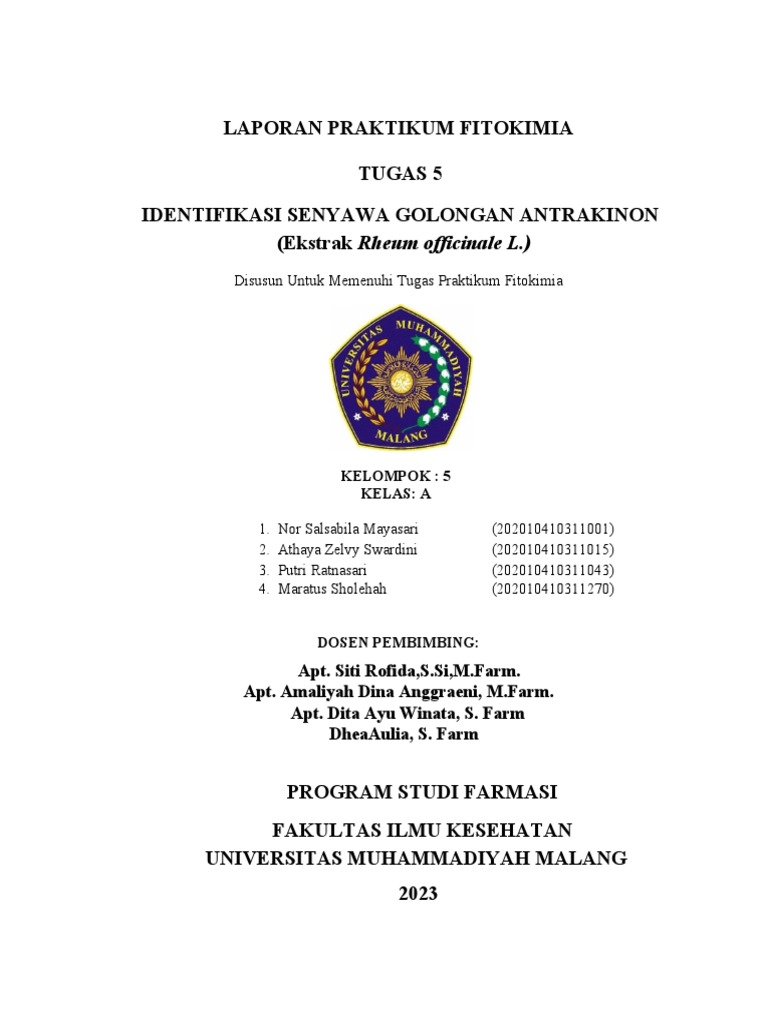 Laporan Praktikum Fitokimia | PDF Laporan Praktikum Fitokimia | PDF