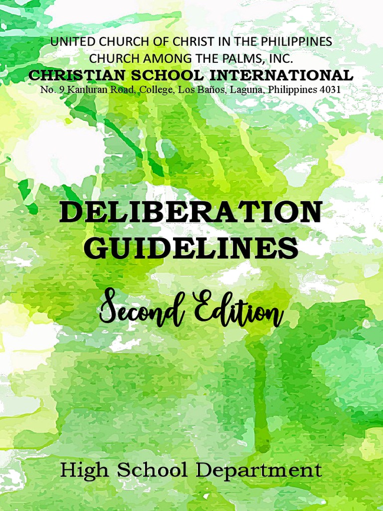 Deliberation Guidelines 2nd Ed | PDF | Teachers | Learning