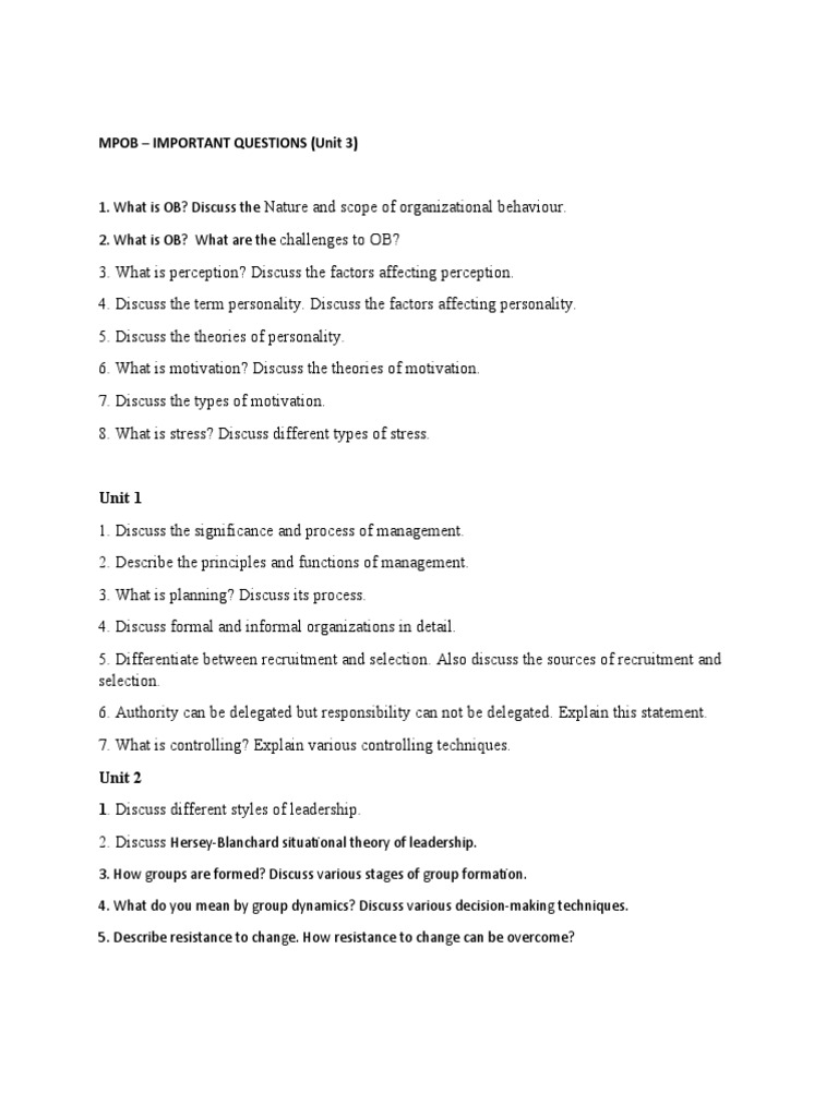 Important Questions | PDF