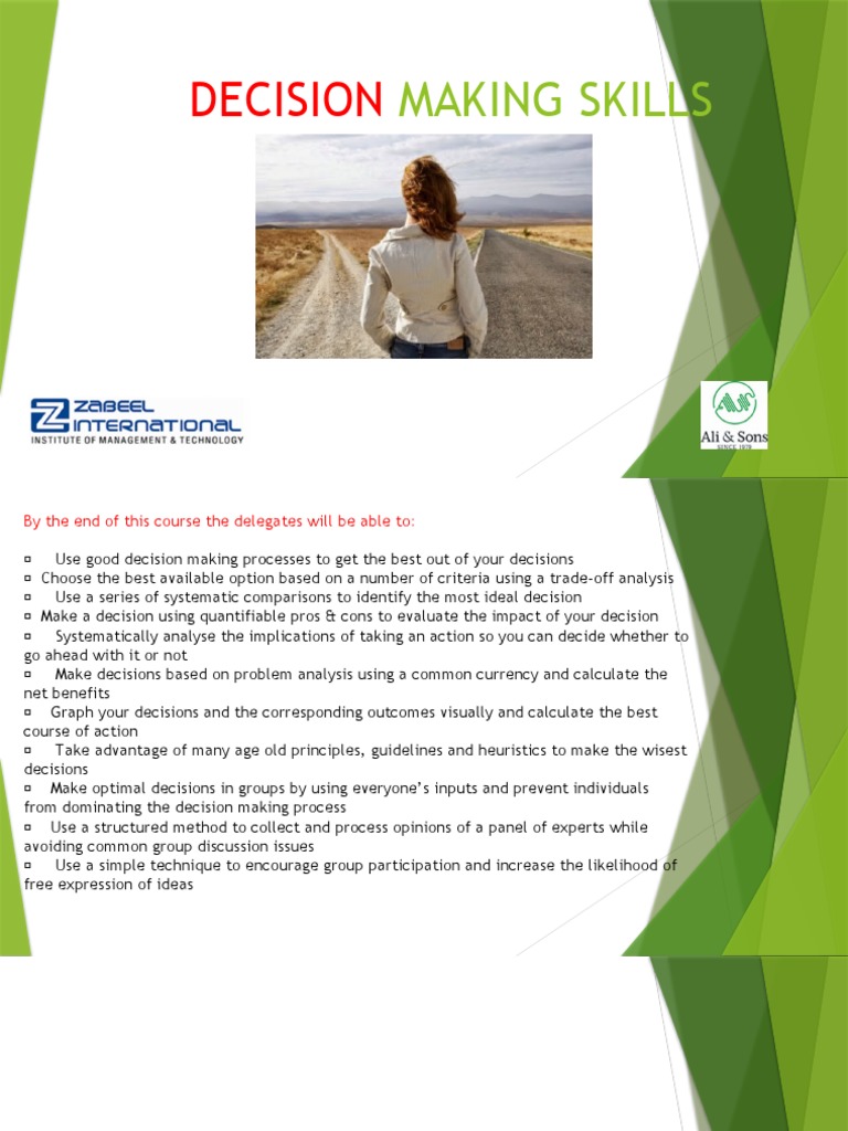 Decision Making Presentation | PDF | Group Decision Making | Decision ...