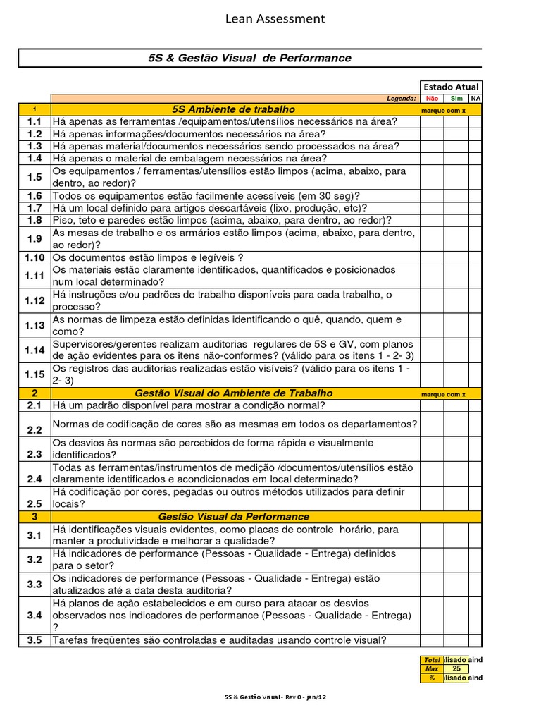 Check-List de 5S | PDF