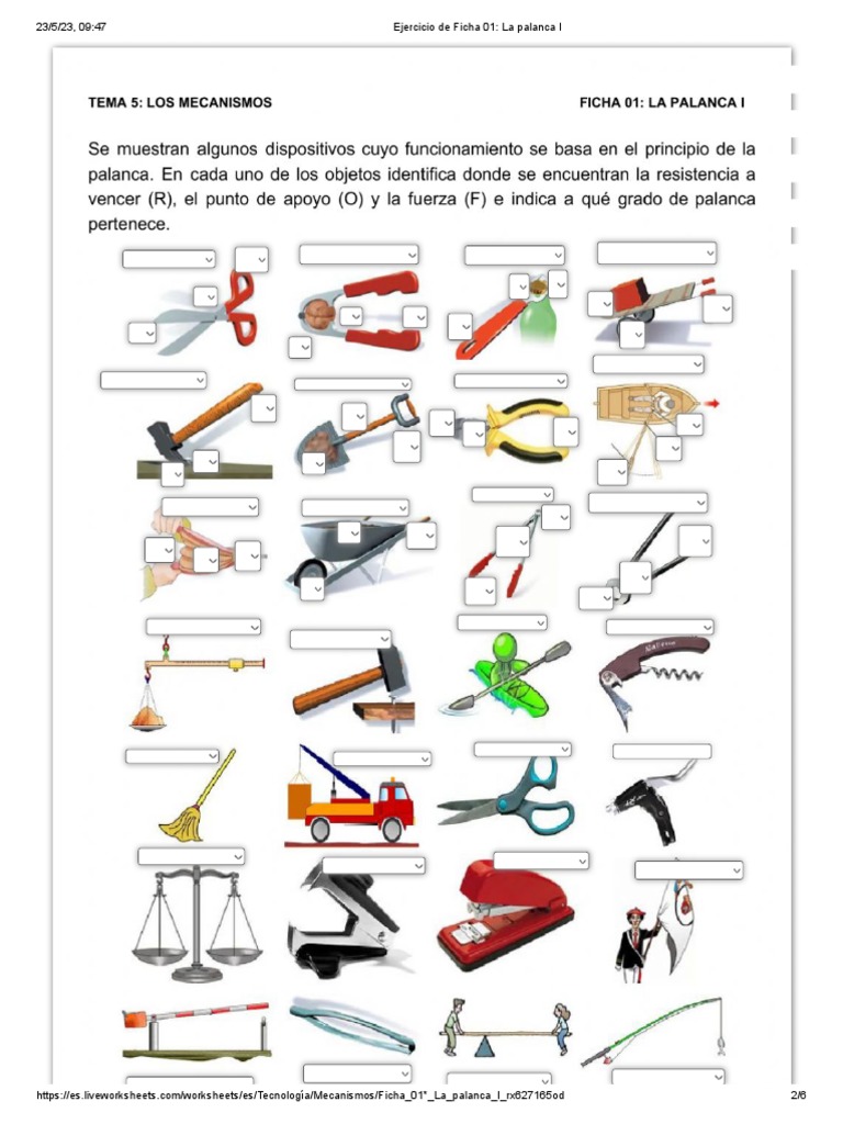 Ejercicio de Ficha 01 - La Palanca I | PDF