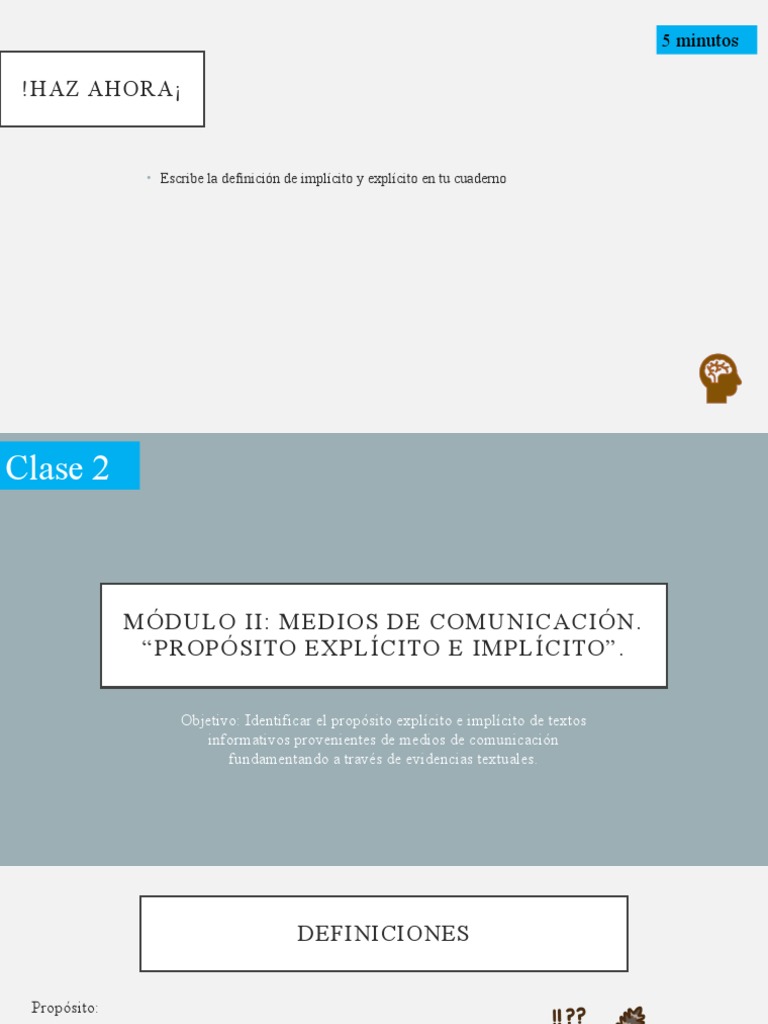 Propósitos Explícitos e Implícitos en Textos | PDF | Residuos ...