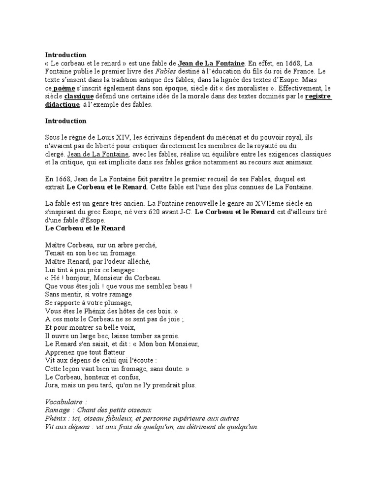 Corbul Si Vulpea | PDF | Fable | Socrate