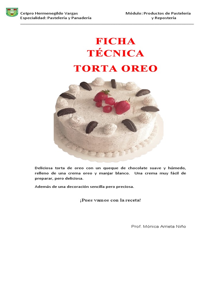 18 Mayo Torta Oreo | PDF | Galleta | Preparación de comida y bebida