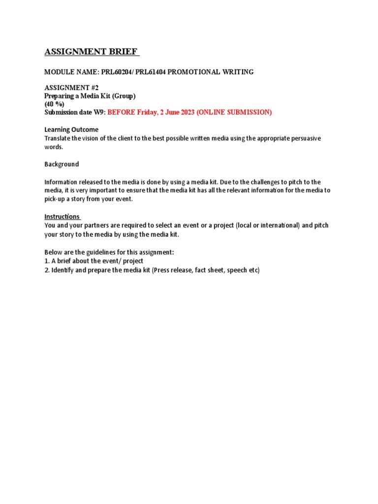 Assignment Brief | Download Free PDF | Cognition | Learning