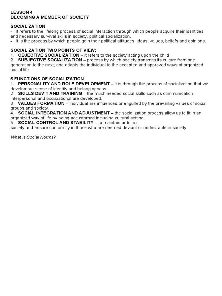 Lesson 4 - 5 Ucsp | PDF | Deviance (Sociology) | Socialization