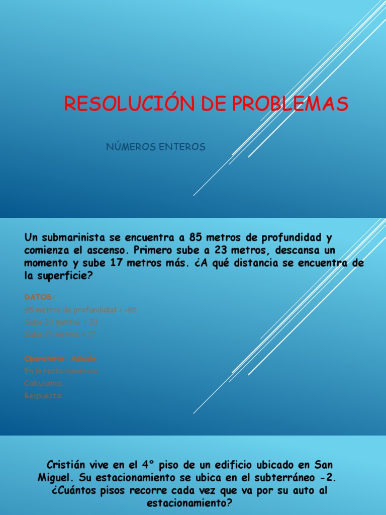 Resolución de Problemas Enteros | PDF