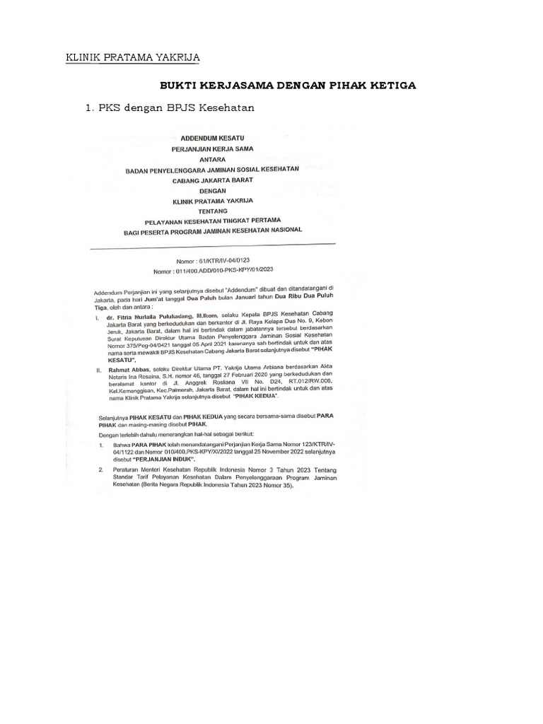 (Done) Bukti Mou Dengan Pihak Ketiga | PDF | Pengembangan Diri | Kesehatan Holistik