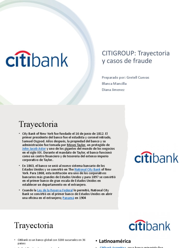 Caso Citigroup | PDF | Citibank | Sector privado