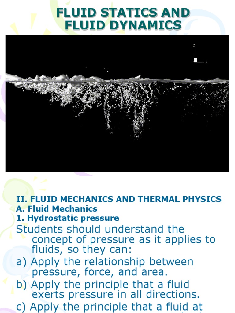 Fluid Statics and Fluid Dynamics General Physics 1 | PDF | Buoyancy | Pressure