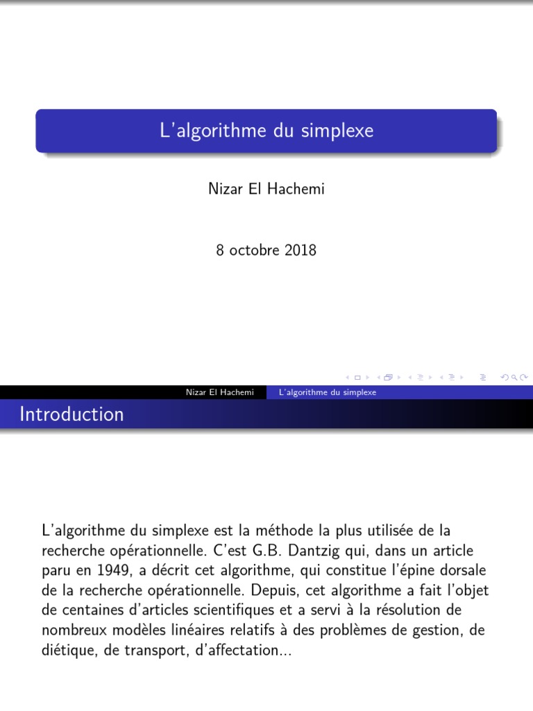 Chapitre 4 (Simplexe) | PDF | Équations | Optimisation linéaire