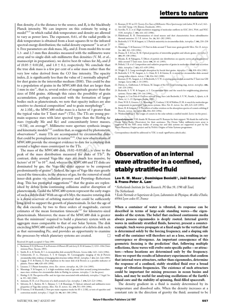 Observation of An Internal Wave Attractor | PDF