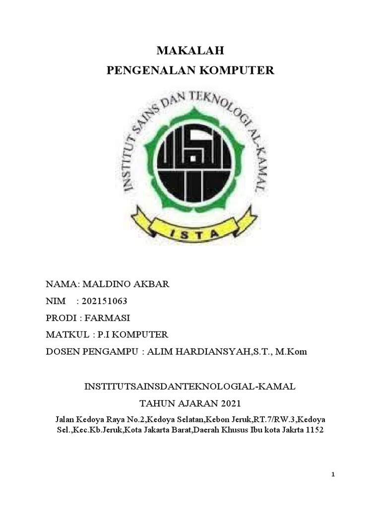 Tugas Uts Makalah Pik I | PDF | Teknologi & Rekayasa