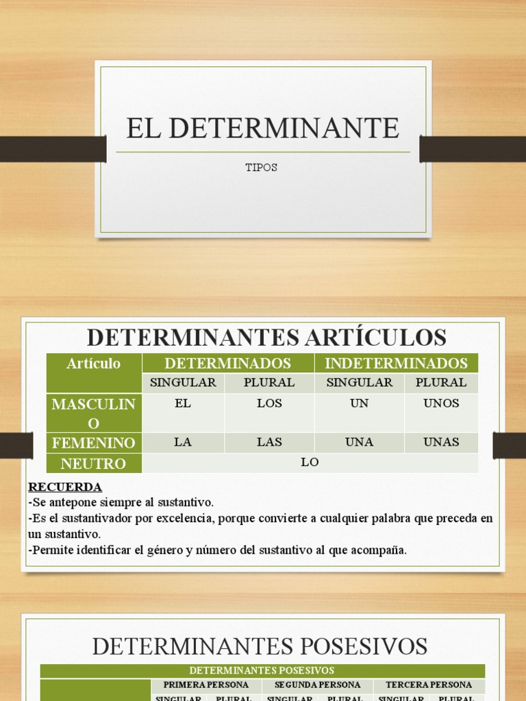 El Determinante Tipos | PDF
