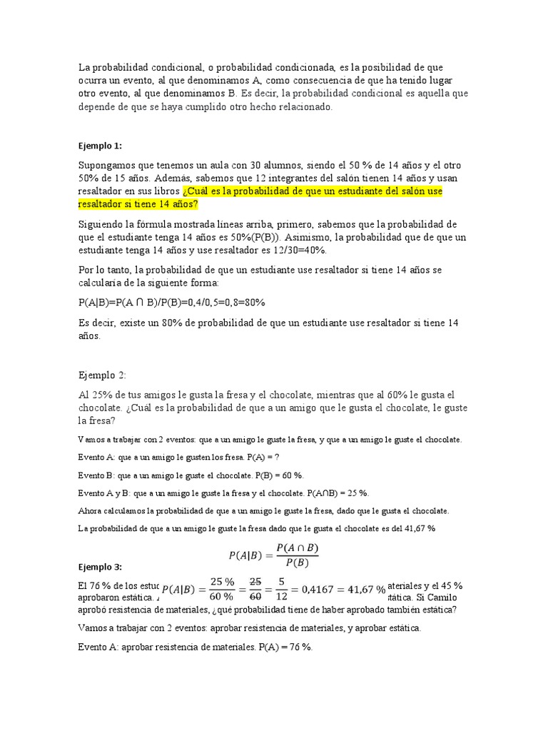 La Probabilidad Condicional | PDF | Probabilidad | Teorema