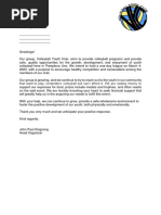 Solicitation Letter For Basketball League 2.0 | PDF