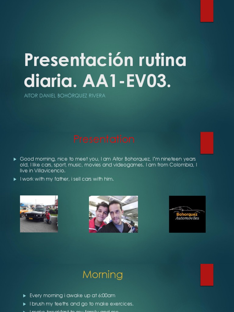 Presentación Rutina Diaria | PDF