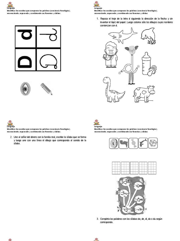 Cuaderno Letra D | PDF | Sílaba | Fonología