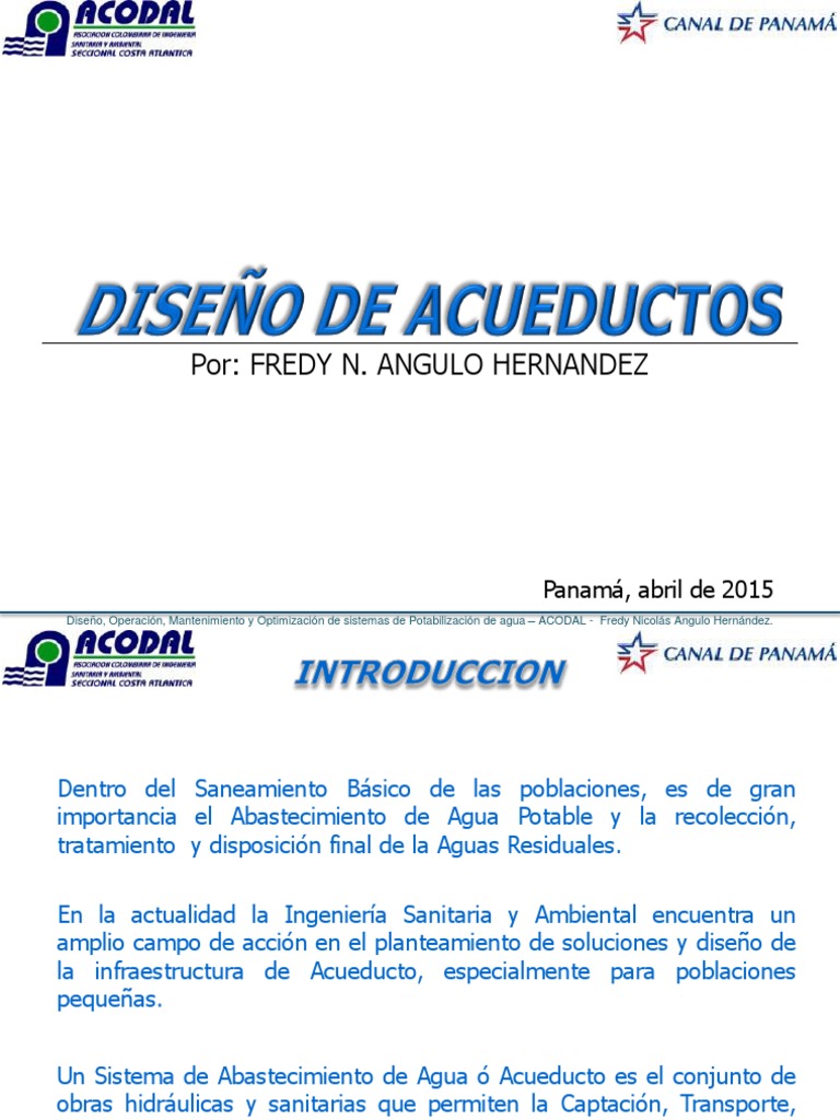 Aspectos de Diseño de Acueducto - Freddy Ángulo | PDF | Red de ...