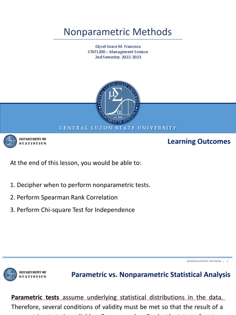 09 Introduction To Nonparametric Methods | PDF | Spearman's Rank ... 09 Introduction To Nonparametric Methods | PDF | Spearman's Rank ...