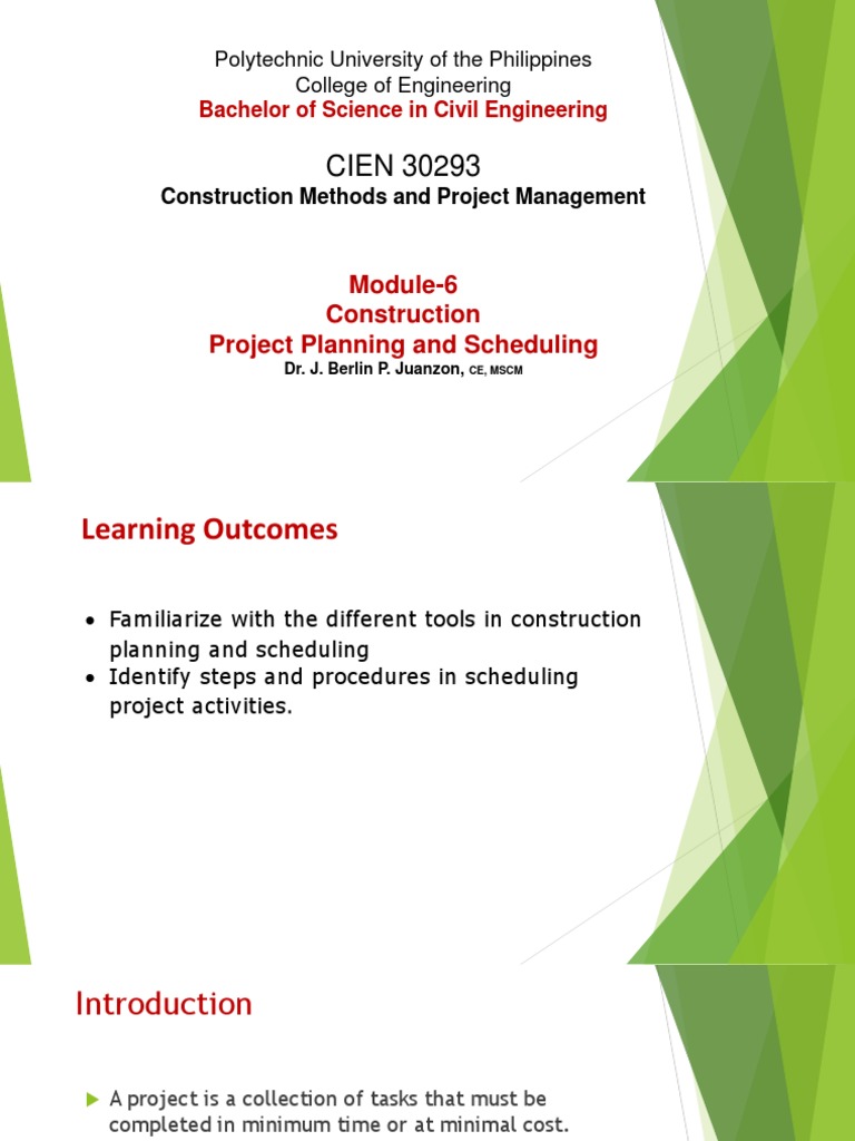 Module 6 Project Planning and Scheduling | PDF | Systems Science | Systems Theory