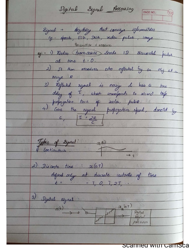 Dsp Notes Pdf 