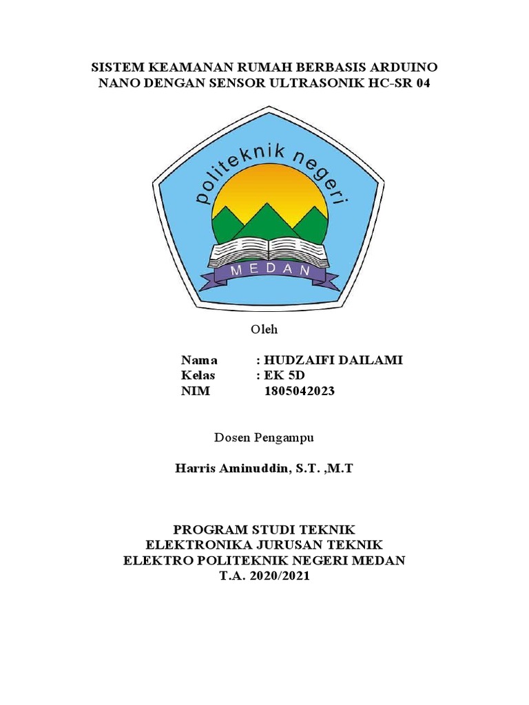 SISTEM KEAMANAN RUMAH BERBASIS ARDUINO NANO DENGAN SENSOR ULTRASONIK HC ...