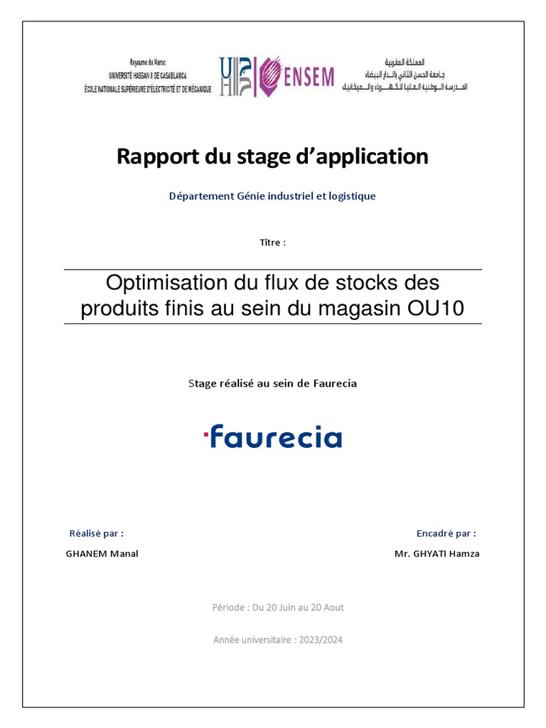 Rapport du stage technique | PDF