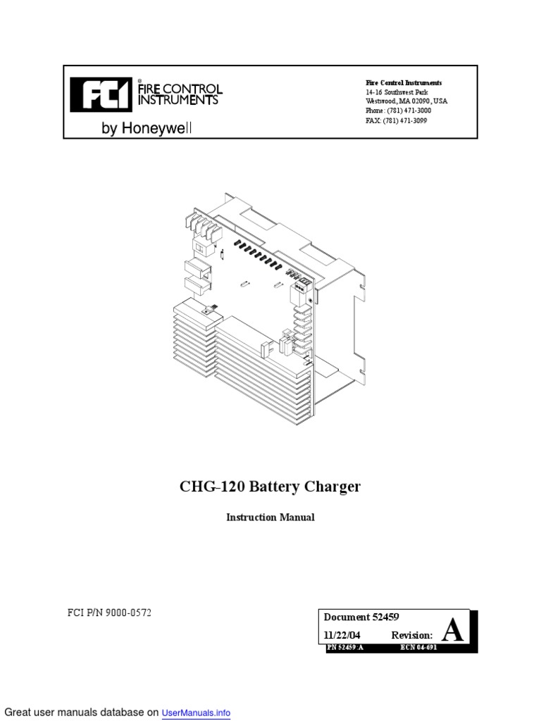 Honeywell Battery Charger CHG-120 | PDF | Battery Charger | Alternating ...