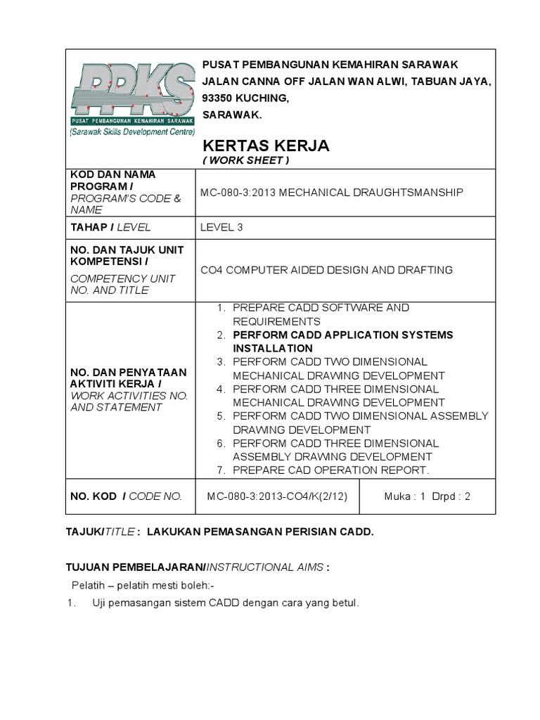 Kertas Kerja: Program'S Code & Name | PDF | Komputer
