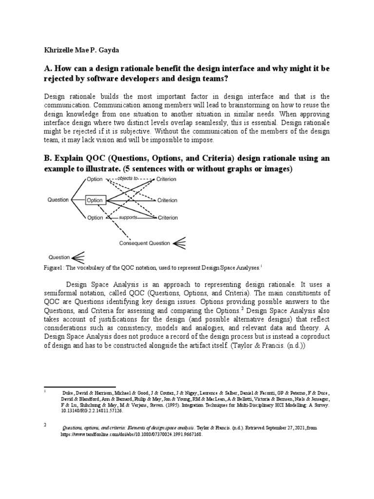 Design Rationale | PDF