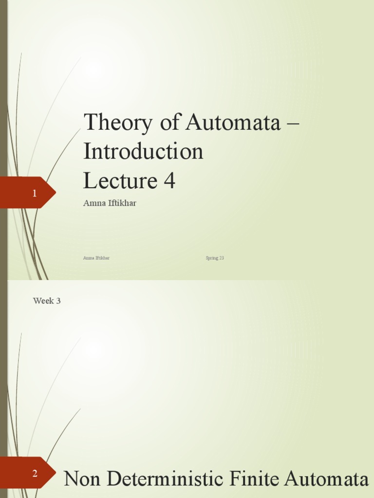 Lecture 4 RE TO NFA 16032023 033608pm | PDF | Teaching Methods & Materials | Science & Mathematics