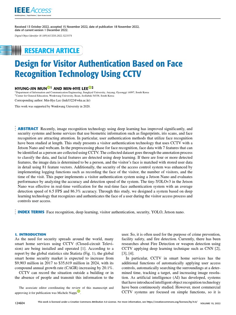 Visitors Authentication Using Face Recognition | PDF | Biometrics | Password