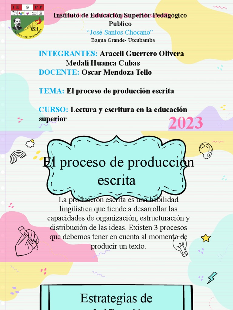 El Proceso de La Produccion Escrita | PDF | Escritura | Lingüística