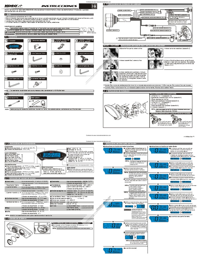 Manual KOSO DB EX02 BA048001 03 ES | PDF | Tornillo