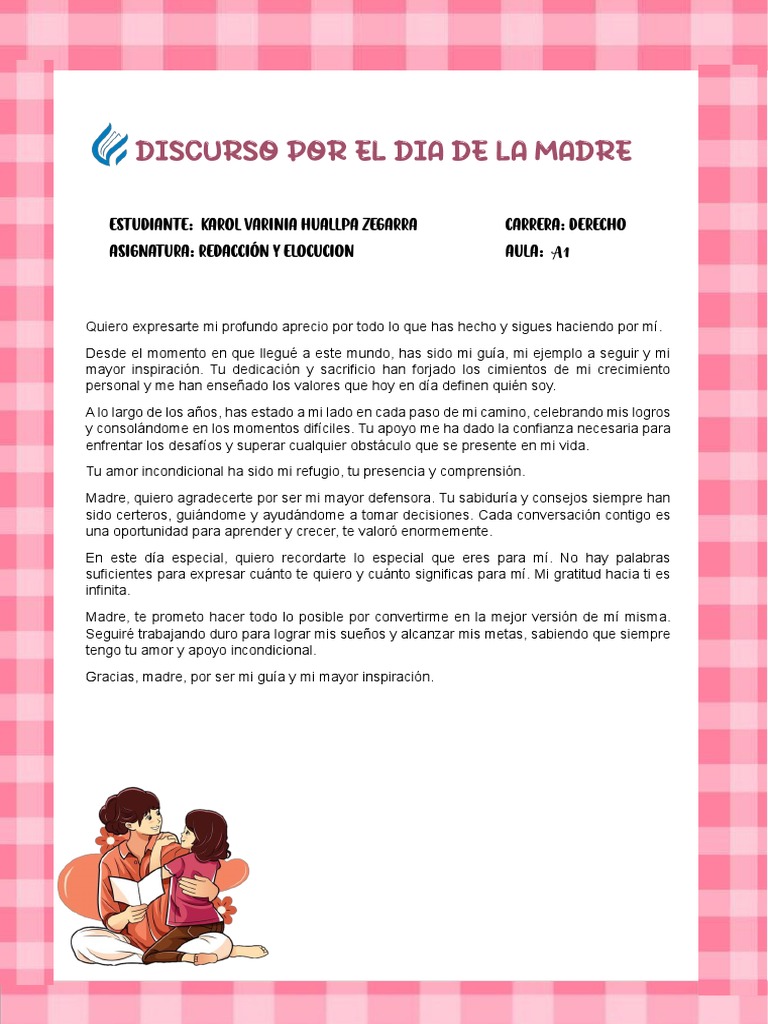 Discurso Por El Dia de La Madre | PDF