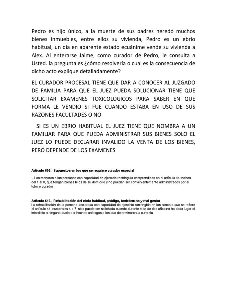 Consecuencias de la venta por ebrio habitual | PDF | Derecho