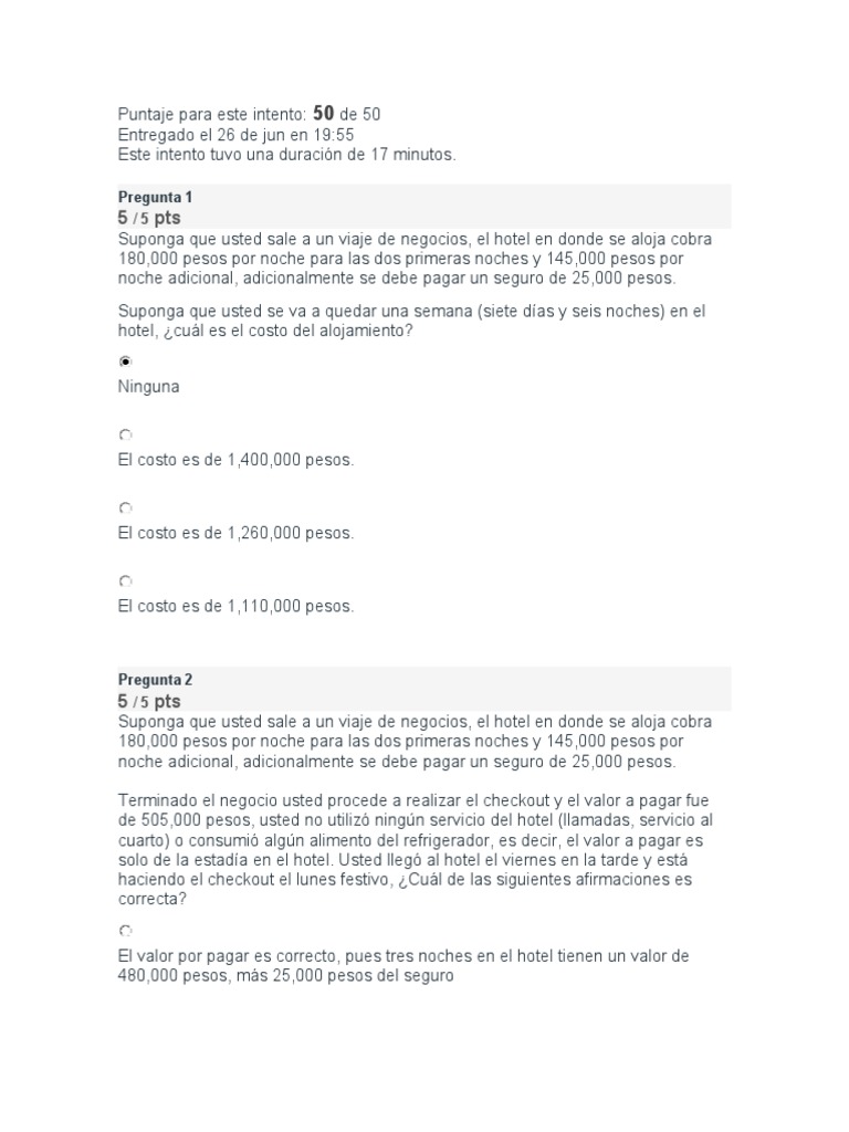 Examen Matematicas Semana 1 | PDF Examen Matematicas Semana 1 | PDF