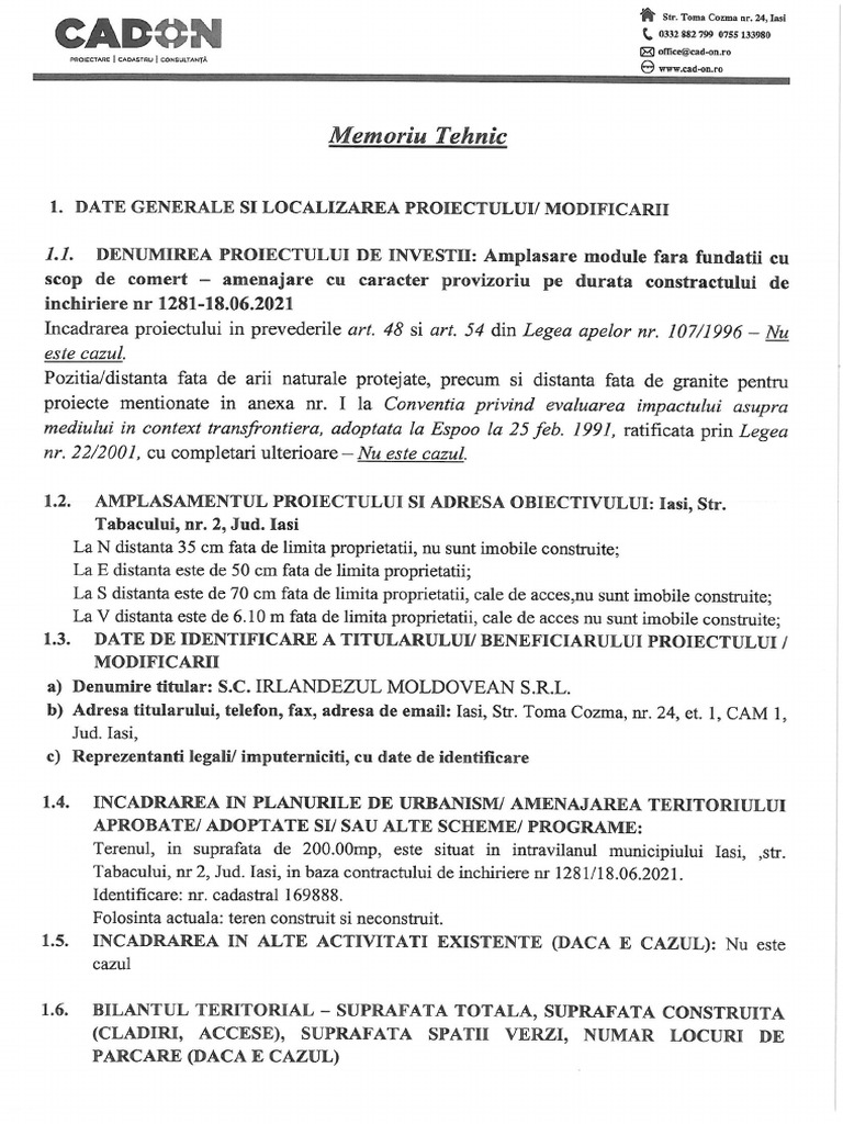 Memoriu Tehnic DSP Model | PDF