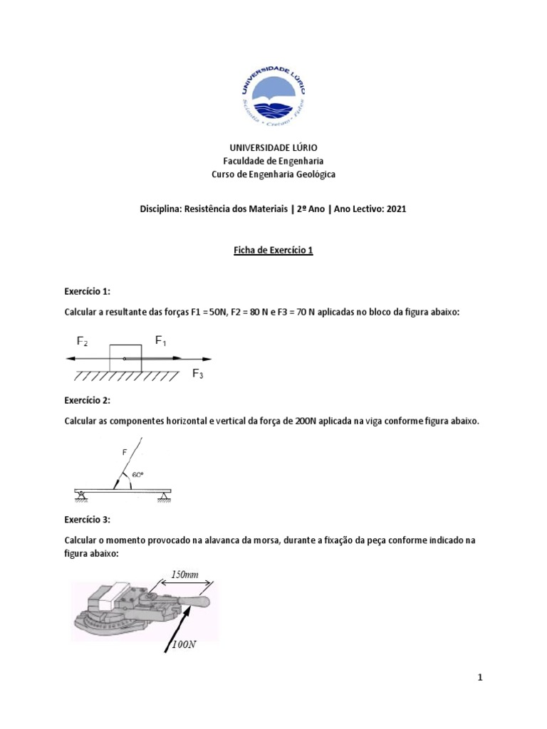 RM_Ficha de Exercicio_1_Ano 2021 | PDF