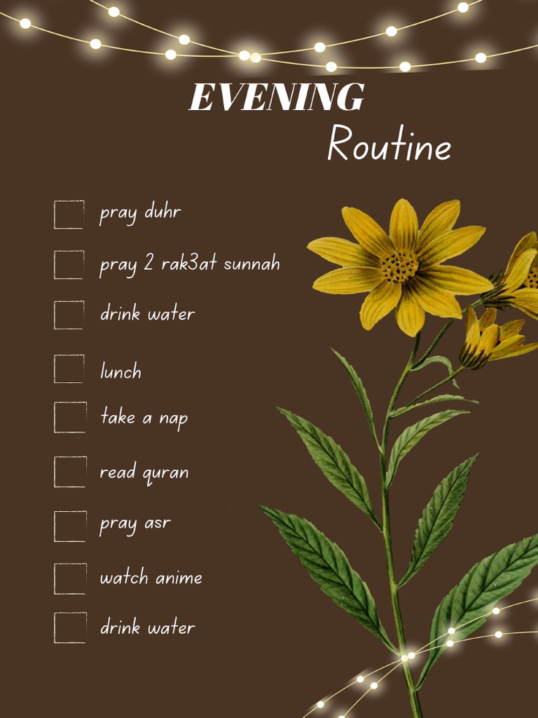 Gray Aesthetic Bedtime Routine Checklist | PDF
