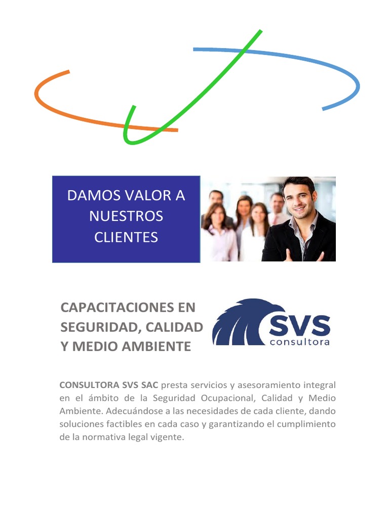 SVS Consultora Brochure-Capacitaciones | PDF | Seguridad y salud ocupacional | La seguridad
