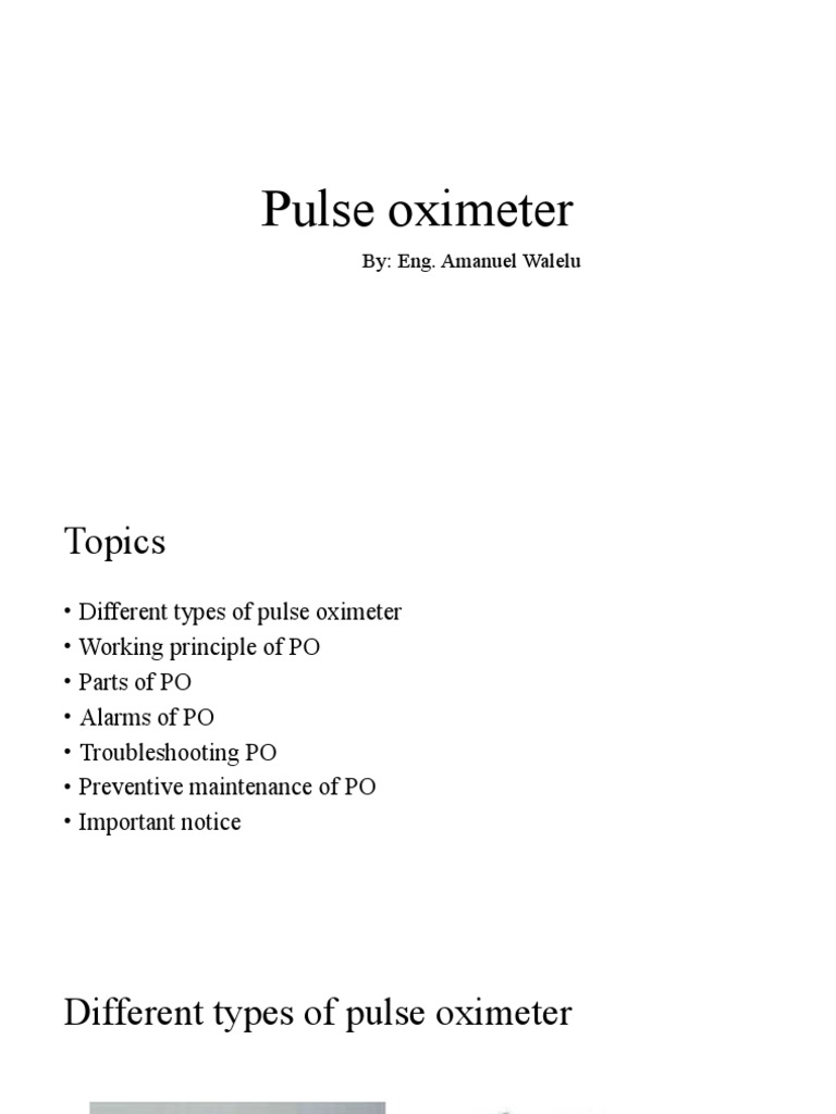 Pulse Oximeter | PDF | Medical Specialties | Clinical Medicine
